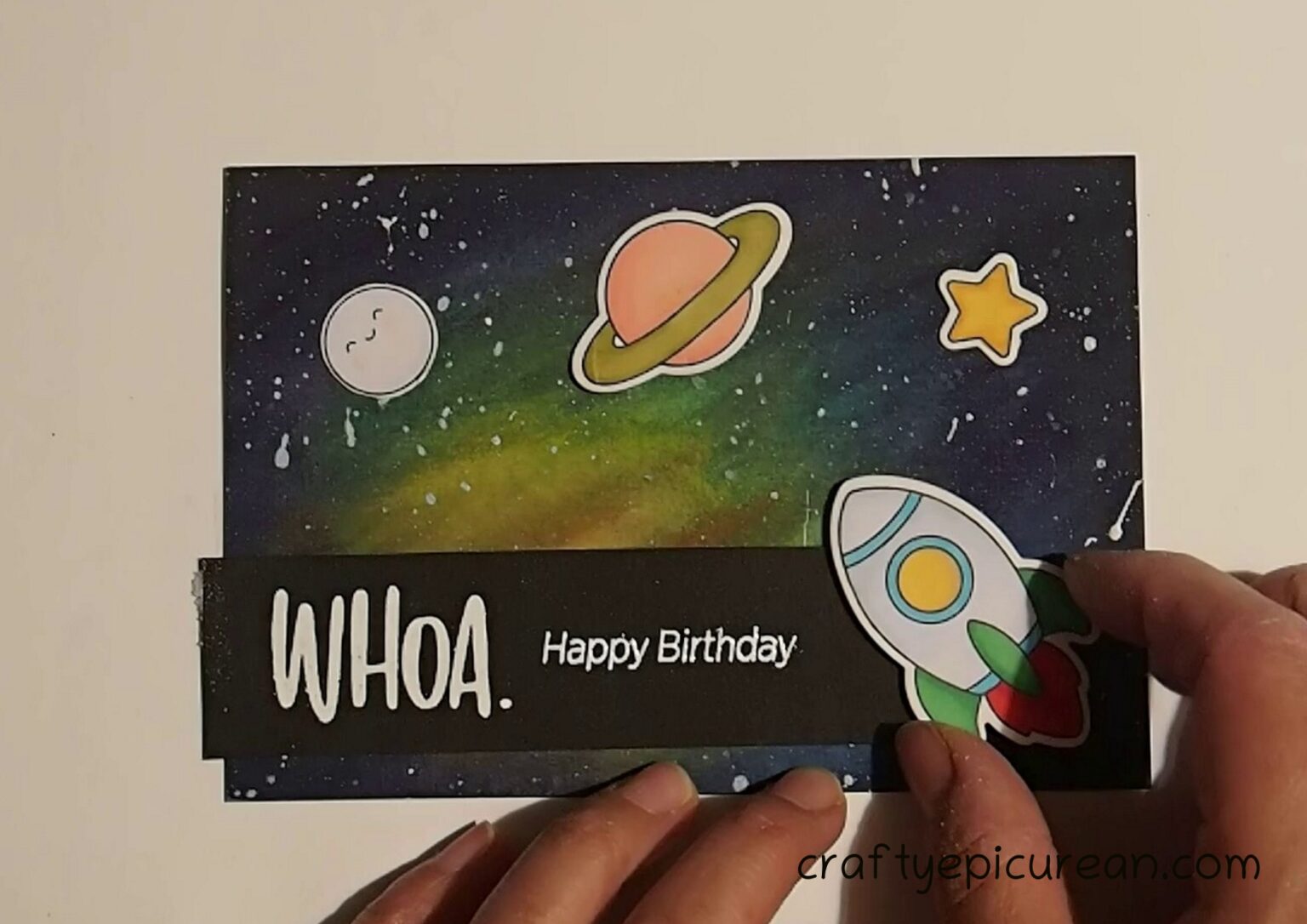 Watercolor Galaxy Space Themed Birthday Card – Crafty Epicurean