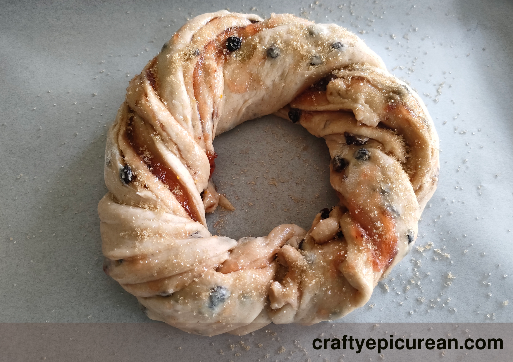 Fruity Sweet Bread Wreath – Crafty Epicurean